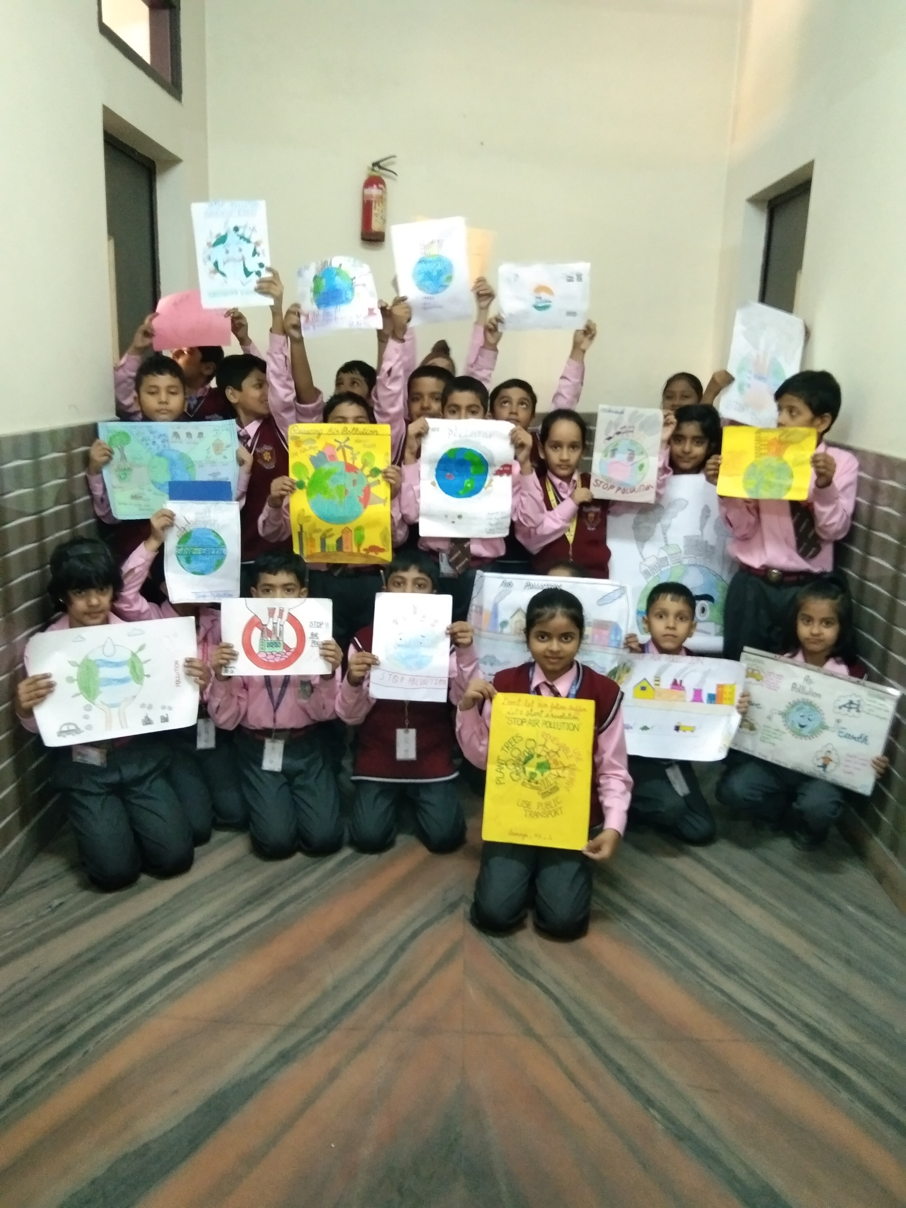 Poster making on Reducing Air Pollution by Class III- D :: St. Mary's ...