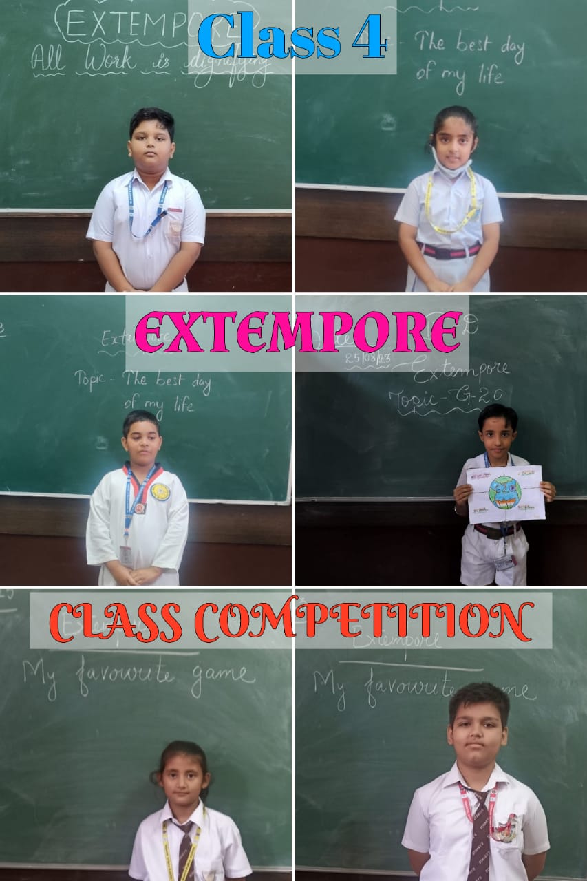 Class 4th Extempore Competition :: St. Mary's Public School